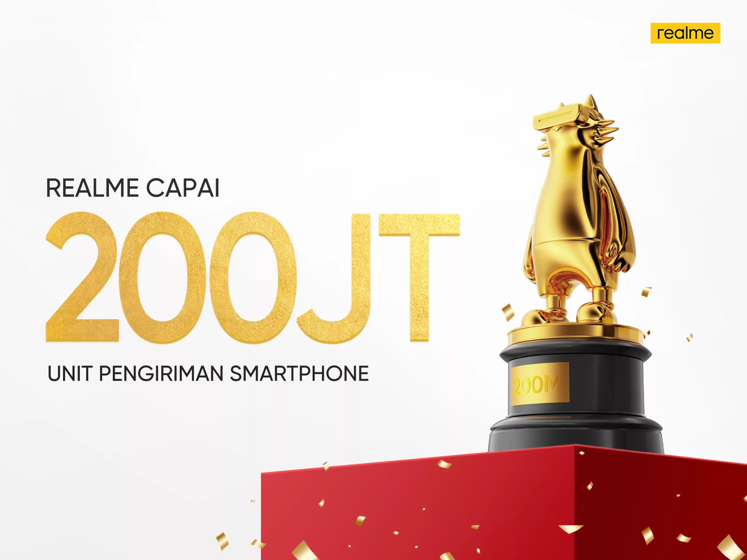 realme Torehkan Rekor Baru 200 Juta Unit Pengiriman Global - Trendtech Indonesia